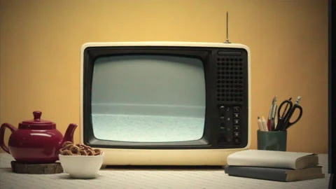 Old retro TV, vintage television, screen... | Stock Video | Pond5