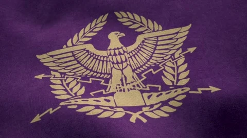 Old Roman Noble Eagle Flag Waving, 3D An... | Stock Video | Pond5