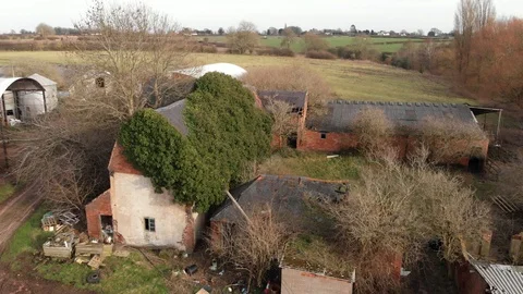 Old Rundown English Grade 2 Listed Farm ... | Stock Video | Pond5