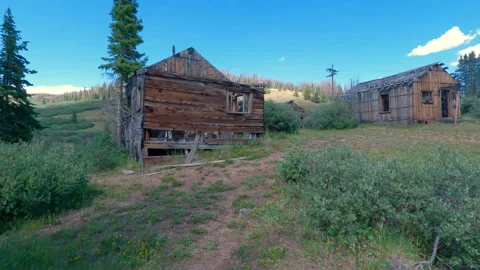 Old rustic Colorado mining town building... | Stock Video | Pond5