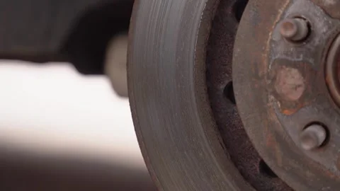 old rusty brake disc close-up. a rusty h... | Stock Video | Pond5