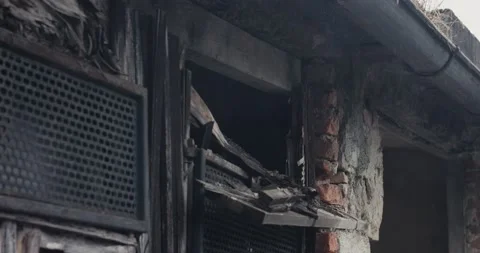 Old rusty gutter on a roof of abandoned ... | Stock Video | Pond5