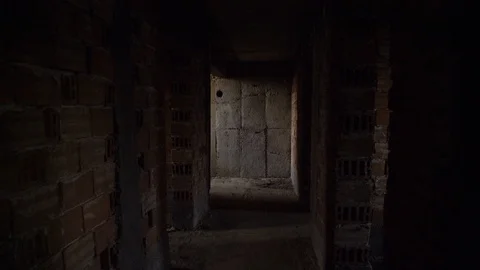 Old, scary, abandoned house interior. Wo... | Stock Video | Pond5