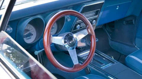 Old School Car Interior 1960's, Vehicle ... | Stock Video | Pond5