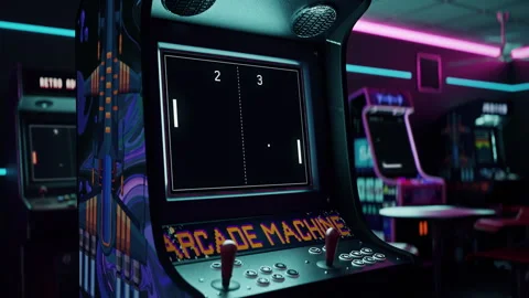 Old-school graphics of the retro game pl... | Stock Video | Pond5