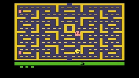 Old School Pac man Game Play Vj Loop | Stock Video | Pond5