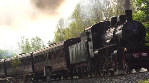 Vintage Steam Train Stock Video Footage | Royalty Free Vintage Steam ...