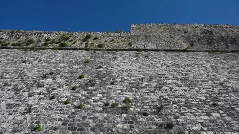 Old stone walls on fortification. Patter... | Stock Video | Pond5