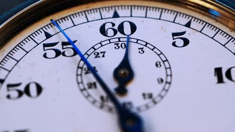 Old Stopwatch Extreme Closeup 4K | Stock Video | Pond5