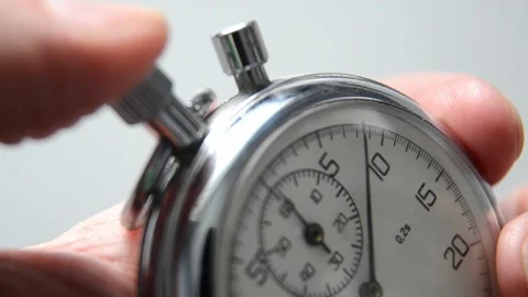 Old Stopwatch mechanism in man's hand. M... | Stock Video | Pond5