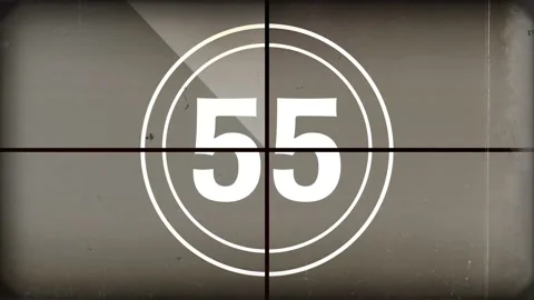 Old Style Film Countdown 60 Seconds V1 | Stock Video | Pond5