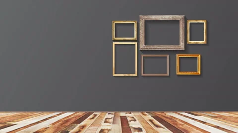 Old style picture wood frame, Animation ... | Stock Video | Pond5