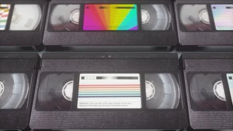 Old tape video cassette VHS. Loop motion... | Stock Video | Pond5