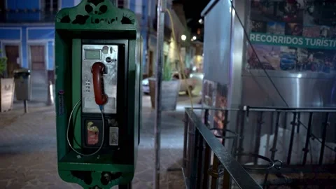 Old telephone booth at night | Stock Video | Pond5