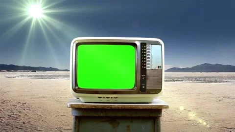Old Television with Chroma Key Green Scr... | Stock Video | Pond5