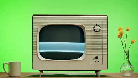 60S Vintage Television Green Screen Stock Video Footage | Royalty Free ...