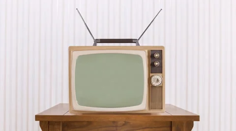 Old Television with Zoom into Static and... | Stock Video | Pond5