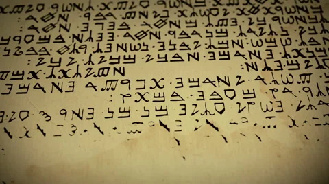 Old texts. The appearance of the words o... | Stock Video | Pond5