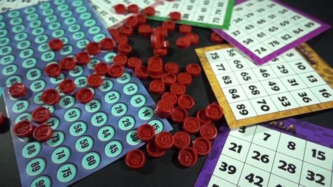 Old Time Lotto and Bingo Game Cards | Stock Video | Pond5
