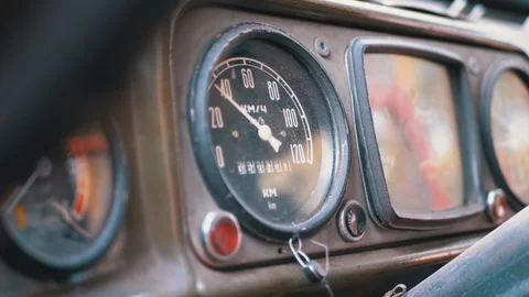 Old Truck Dashboard, Speedometer, and ot... | Stock Video | Pond5