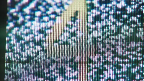 Old tv channels pink static noise | Stock Video | Pond5