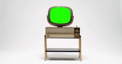 Old Television Green Screen Stock Video Footage | Royalty Free Old Television Green Screen ...