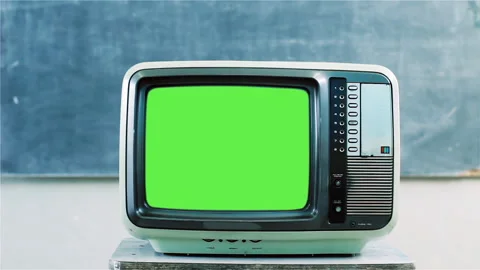 An Old TV Green Screen in School Classro... | Stock Video | Pond5