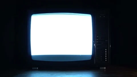old TV with reflection on the table, low... | Stock Video | Pond5