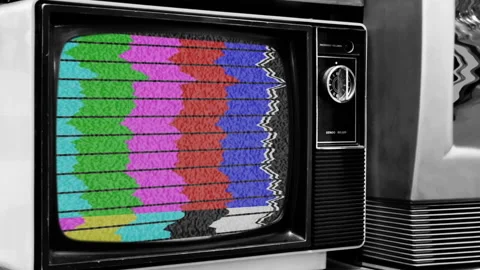 Old TV Set Turning On Green Screen with ... | Stock Video | Pond5