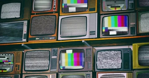 Old Tv Wall Stock Footage ~ Royalty Free Stock Videos | Pond5