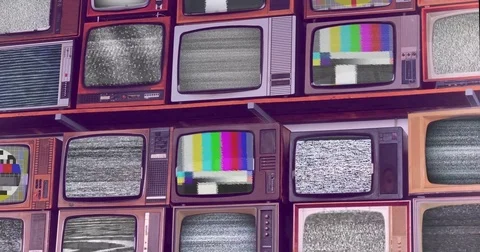 Old Tv Wall Stock Footage ~ Royalty Free Stock Videos | Pond5