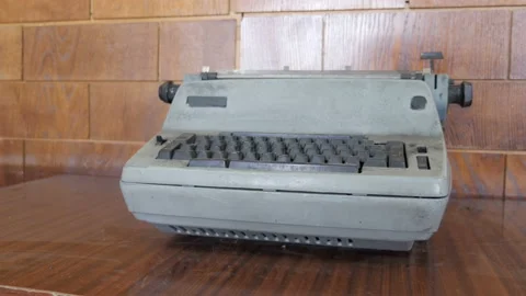 Old typewriter back for some retro typin... | Stock Video | Pond5