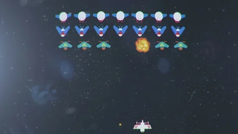 Pixel Aliens Stock Footage ~ Royalty Free Stock Videos | Pond5