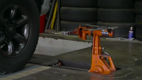 old vintage and manual Servex Wheel Alig... | Stock Video | Pond5