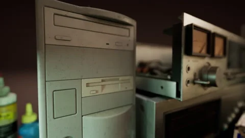 Old Computer Monitor Stock Video Footage | Royalty Free Old Computer ...