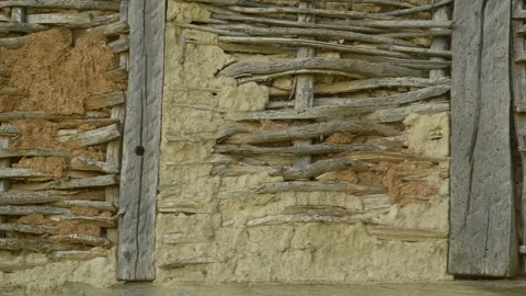 Old wattle and daub timber framed barn o... | Stock Video | Pond5