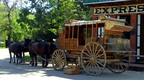 Old West Stagecoach Stock Footage ~ Royalty Free Stock Videos | Pond5