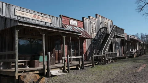 Old Western town store fronts | Stock Video | Pond5
