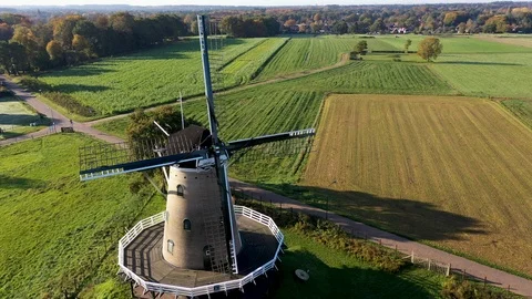 Old windmill for flour production in typ... | Stock Video | Pond5