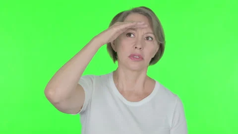 Old Woman Looking Around, Searching Gree... | Stock Video | Pond5