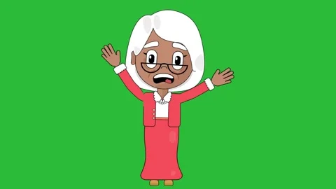 Old Woman Scared Animation Character Tal... | Stock Video | Pond5