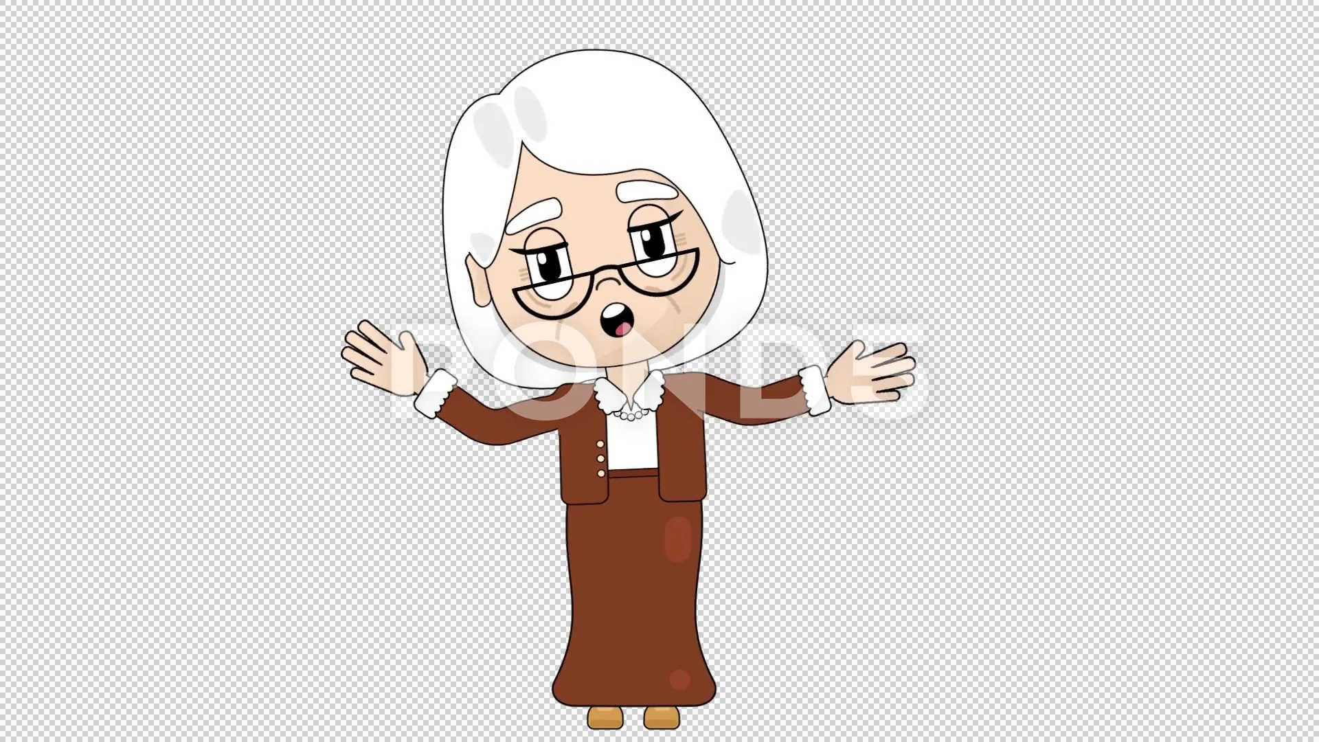 Animated Dancing Granny Clipart