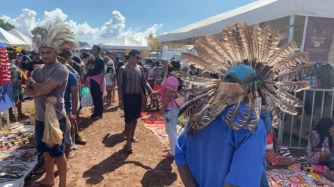 An older indigenous amazon man walks by ... | Stock Video | Pond5