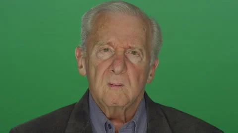 Older man disappointingly staring, on a ... | Stock Video | Pond5