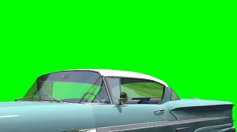 Oldtimer Car driving animation - green s... | Stock Video | Pond5