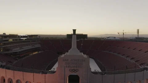 Olympic fire cauldron not lit at entranc... | Stock Video | Pond5