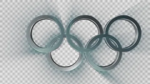 Olympic Rings Transition alpha channel | Stock Video | Pond5