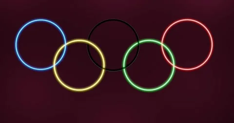 Olympics rings Paris 2024 logo animation... | Stock Video | Pond5