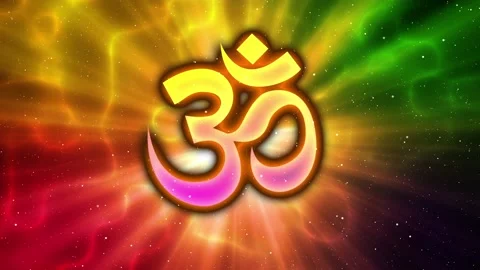 Om symbol animated with animation light ... | Stock Video | Pond5
