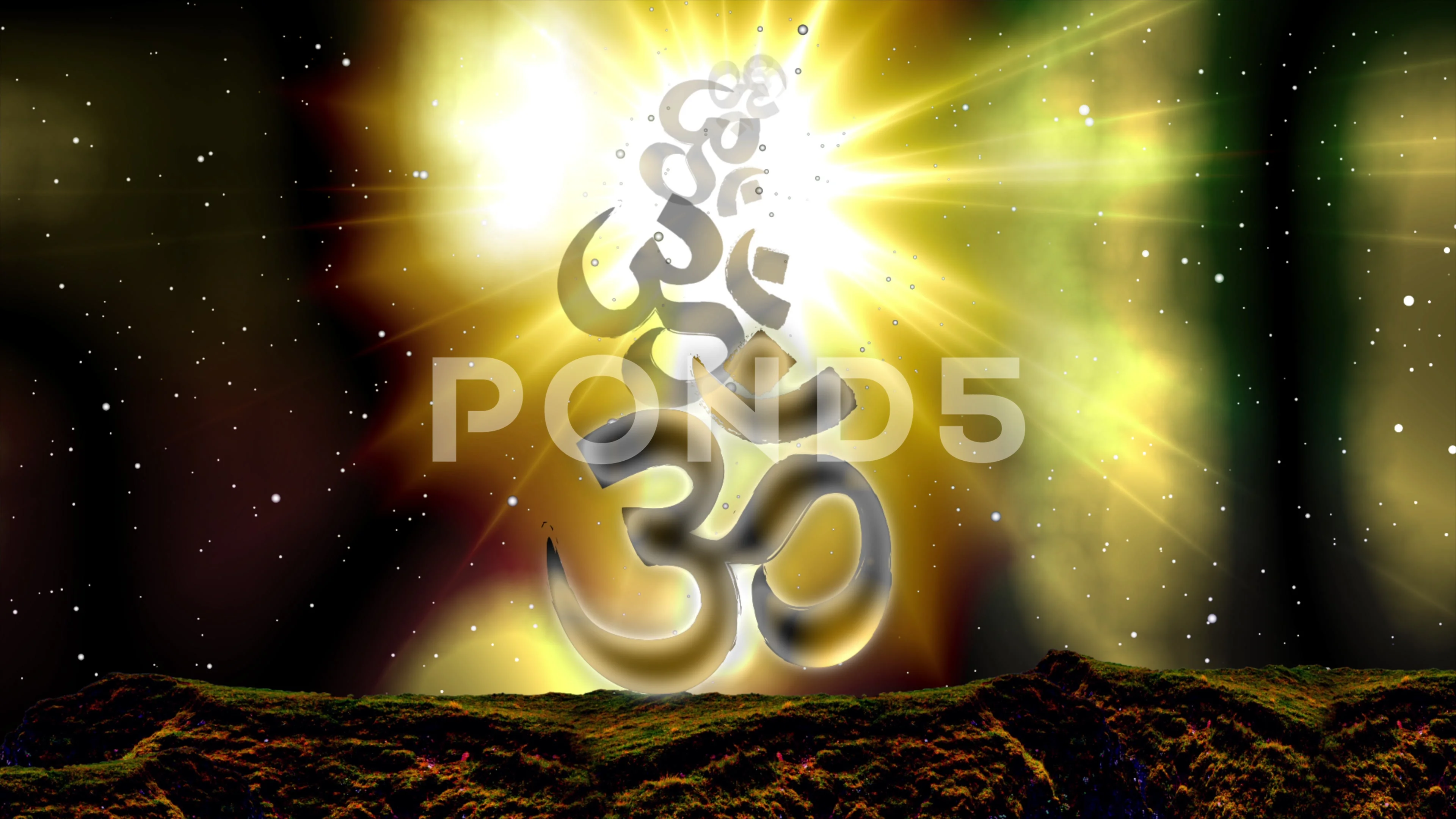 Animated Om Symbol 3d